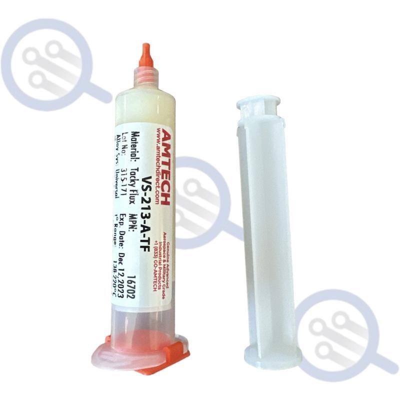 Amtech VS-213-A-TF Tacky Flux 30cc w/Plunger and Tip - Micro Soldering