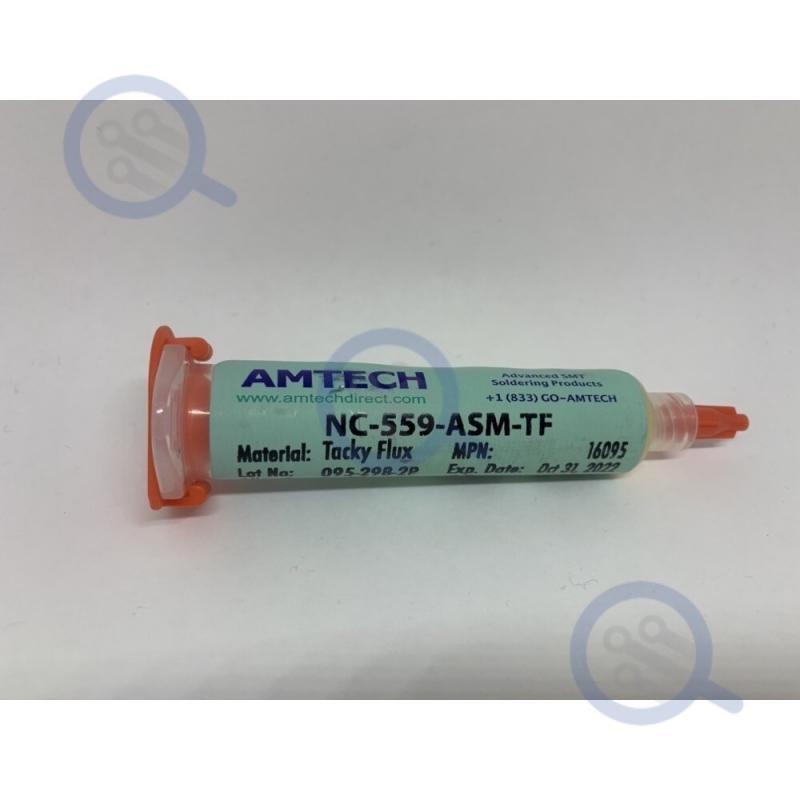Amtech NC-559-V2-TF Tacky Flux 30cc w/Plunger & Tip - Micro Soldering